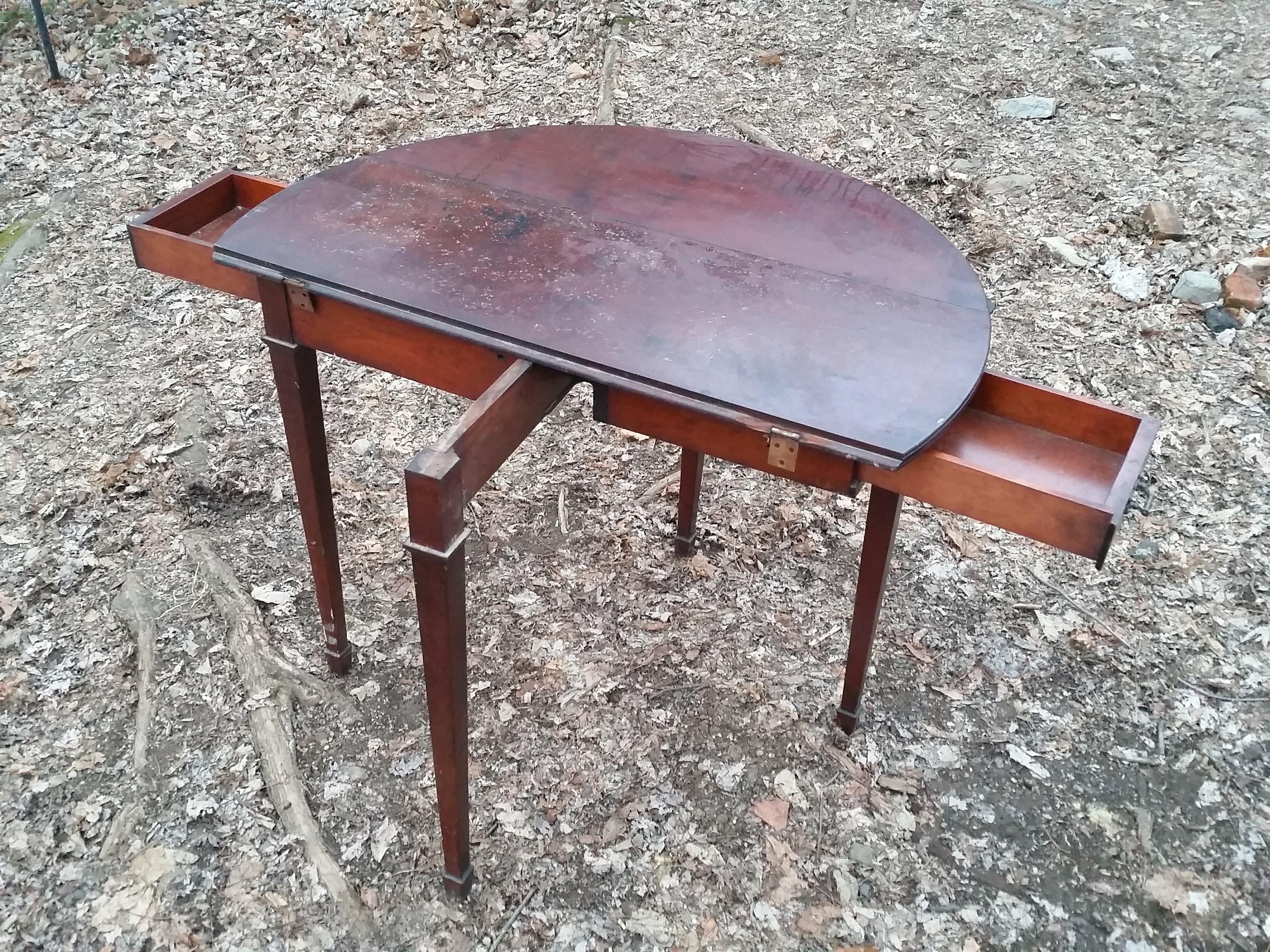 SIGNED MCARTHUR Eastlake Victorian Drop Leaf Tea Table for Resto Pickup ...