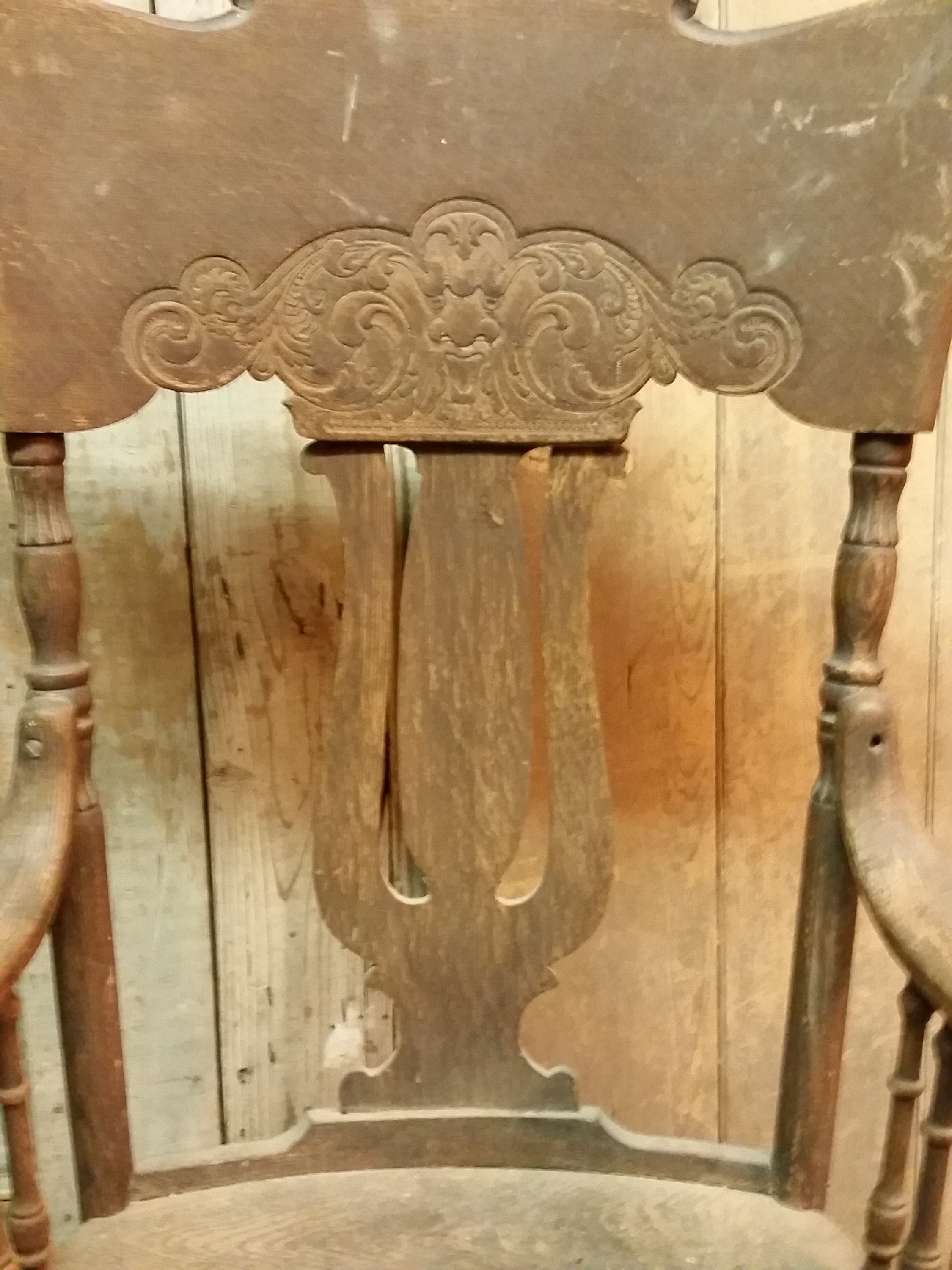 Northwind Victorian Armchair 1900s Press Back Spindles Dining Chair ...