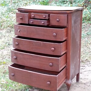 Clawfoot Bowfront Chest of Drawers Dresser 1910s Mahogany TLC - Etsy