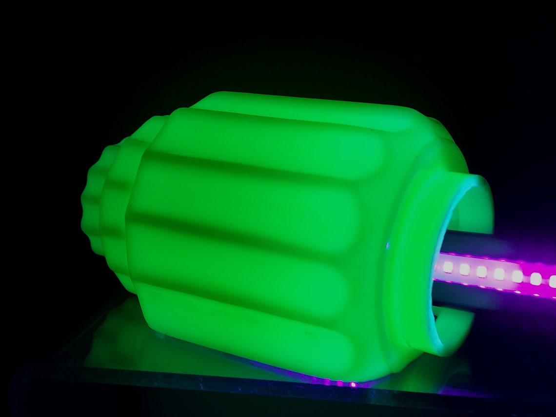 Uranium Custard Glass Art Deco Skyscraper Wall Sconce Globe Efcolite - Etsy