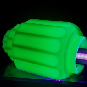 Uranium Custard Glass Art Deco Skyscraper Wall Sconce Globe Efcolite - Etsy