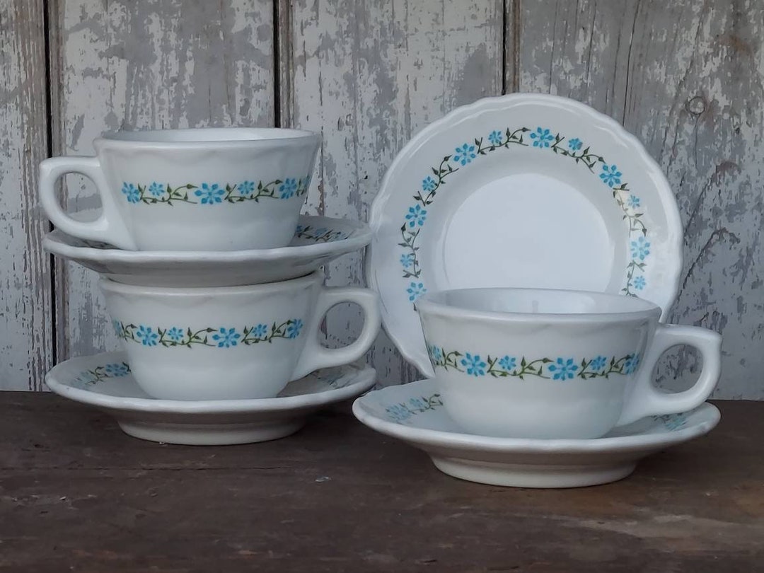 Shenango China Restaurant Ware Mod Floral Pattern Coffee Tea Cups ...