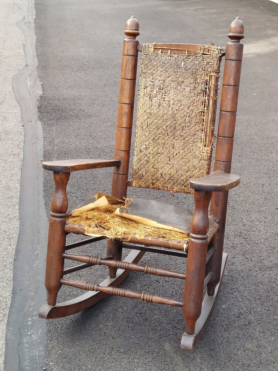 Large Victorian Acorn Rocker for Porch or Parlor - Etsy