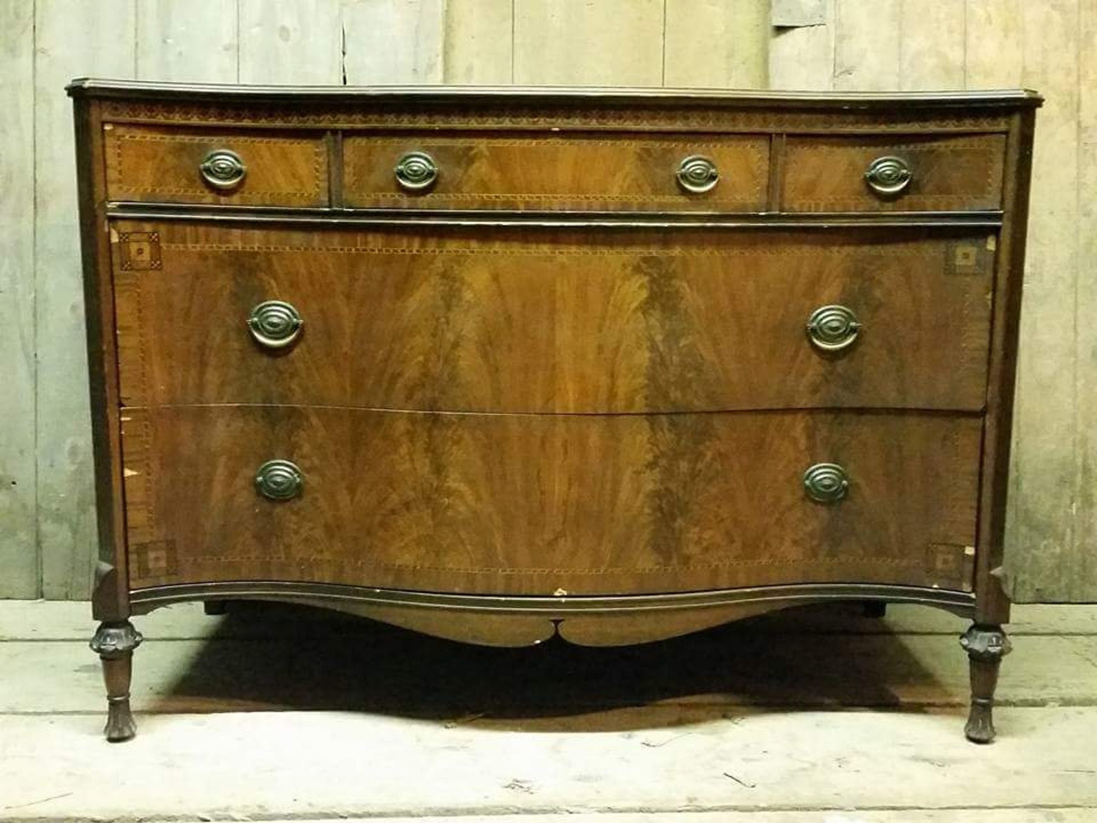New York Sample Furniture Co INLAID Mahogany Bedroom Set Dresser Chest ...