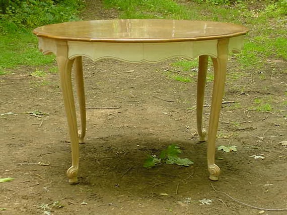 French Carved Dining Table Round Circular Provincial Louis XV PICKUP for Resto Etsy