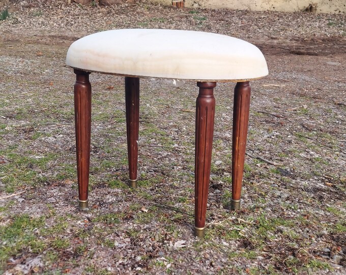 Bombay Company Vanity Bench Seat Stool Oval Columns 1900s - Etsy