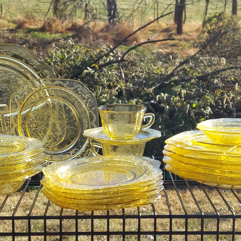 Yellow Glass Plate - Etsy