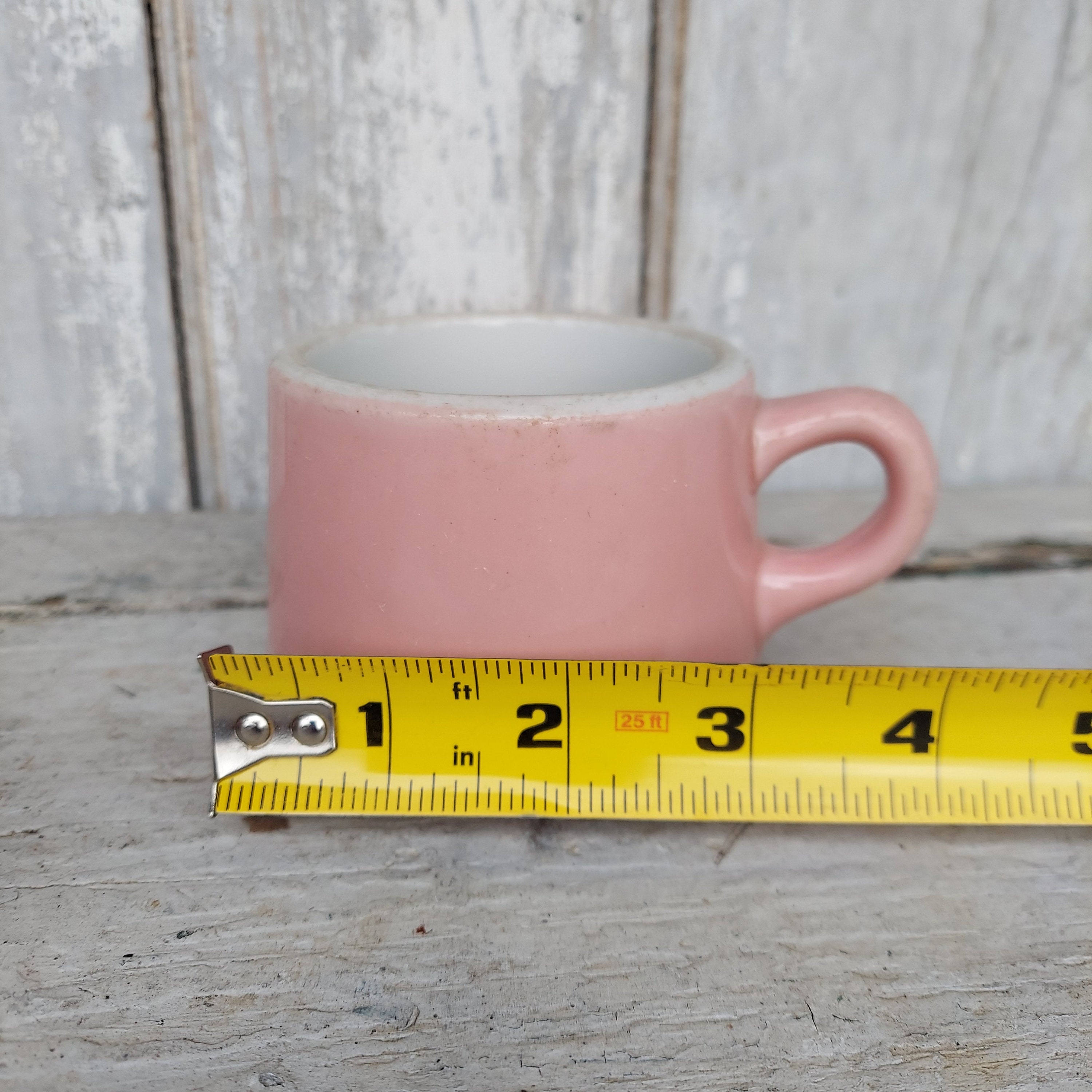 Shenango Restaurant China MCM Stacking Slant Side Pink Coffee Mugs Cups ...