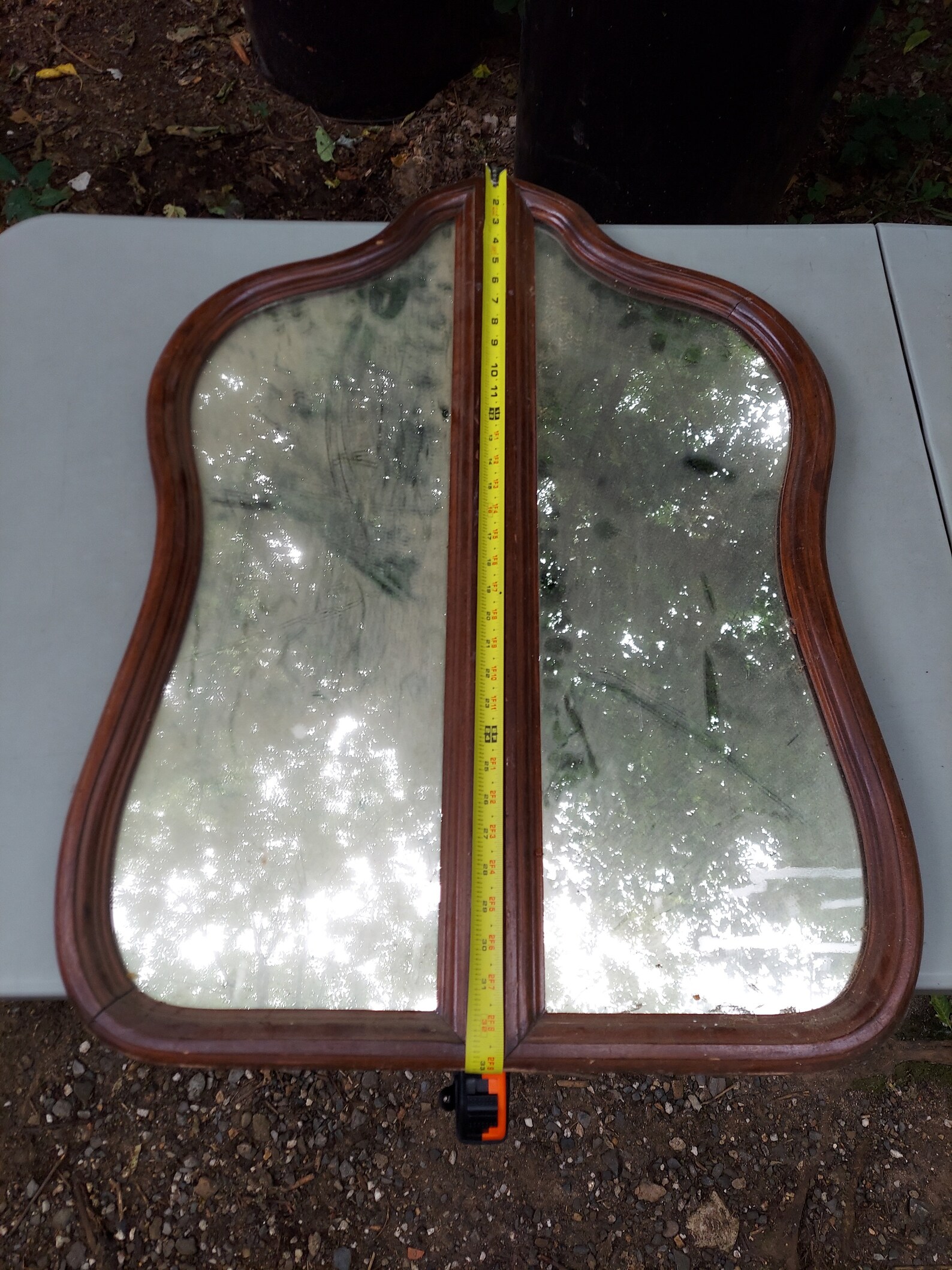 Wall Mirrors or Vanity Mirrors 1920s 30s Side Light With Wood Frame ...