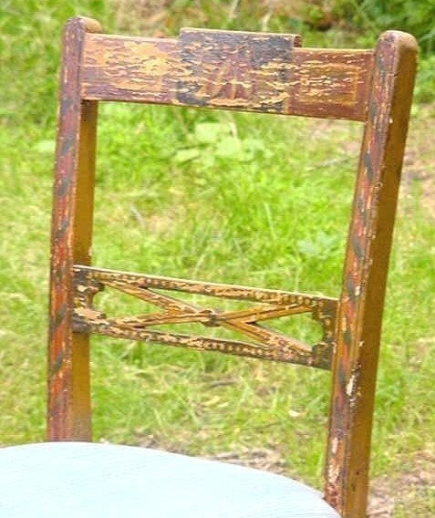 Sheraton Fancy Chair Stenciled Antique Early 19th Century Shipping or ...