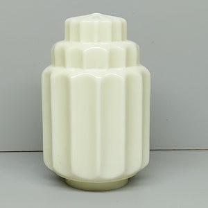 Uranium Custard Glass Art Deco Skyscraper Wall Sconce Globe Efcolite - Etsy