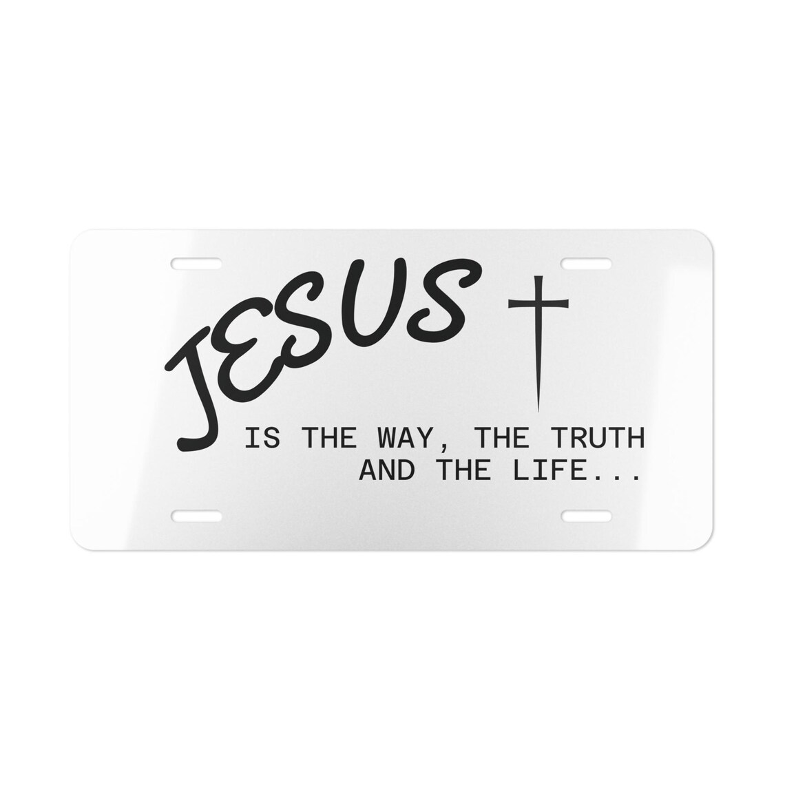 Religious Plate Jesus is the Way Metal Vanity License Plate for Car or ...