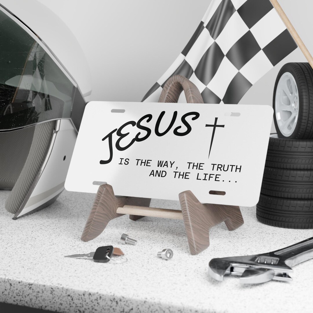 Religious Plate Jesus is the Way Metal Vanity License Plate for Car or ...