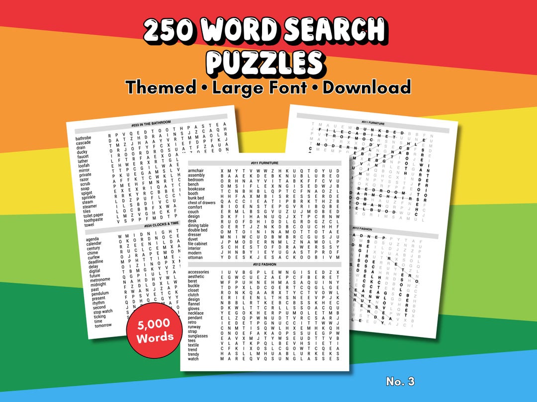INTRIGUING Word Search. Large Print. 250 Themed Puzzles for Adults (PDF ...