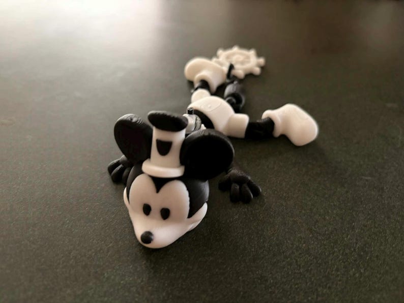 3D Printed Steamboat Willie Style Dragon - Cartoon Fantasy Dragon, Desk ...