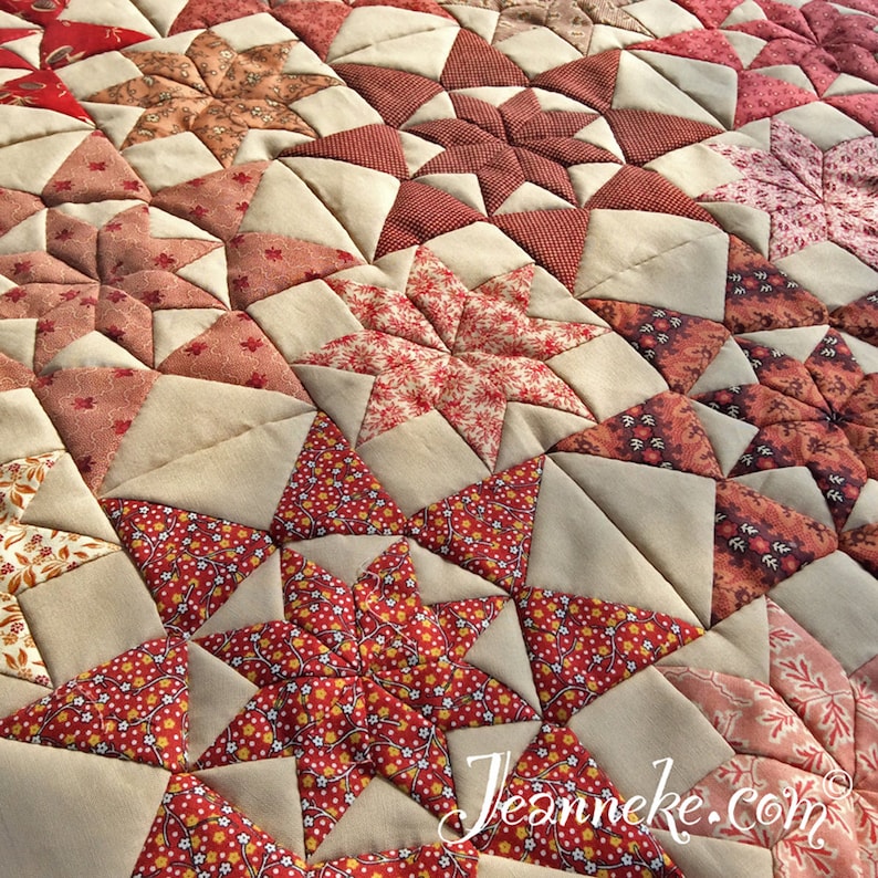 8" ALABAMA Star Quilt Pattern PDF (US Letter) + Bonus Files of the 4 ...