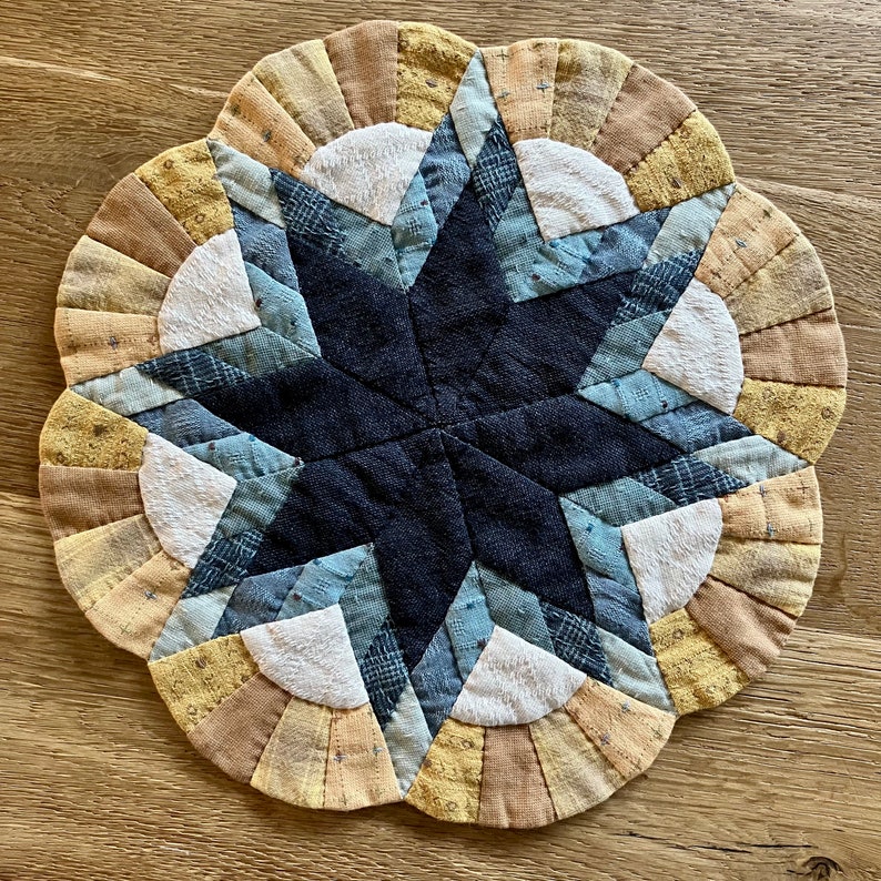 PDF Patchwork Star Coaster (ø 11"-27,5 Cm) and Rug (ø21"-53 Cm) - Etsy