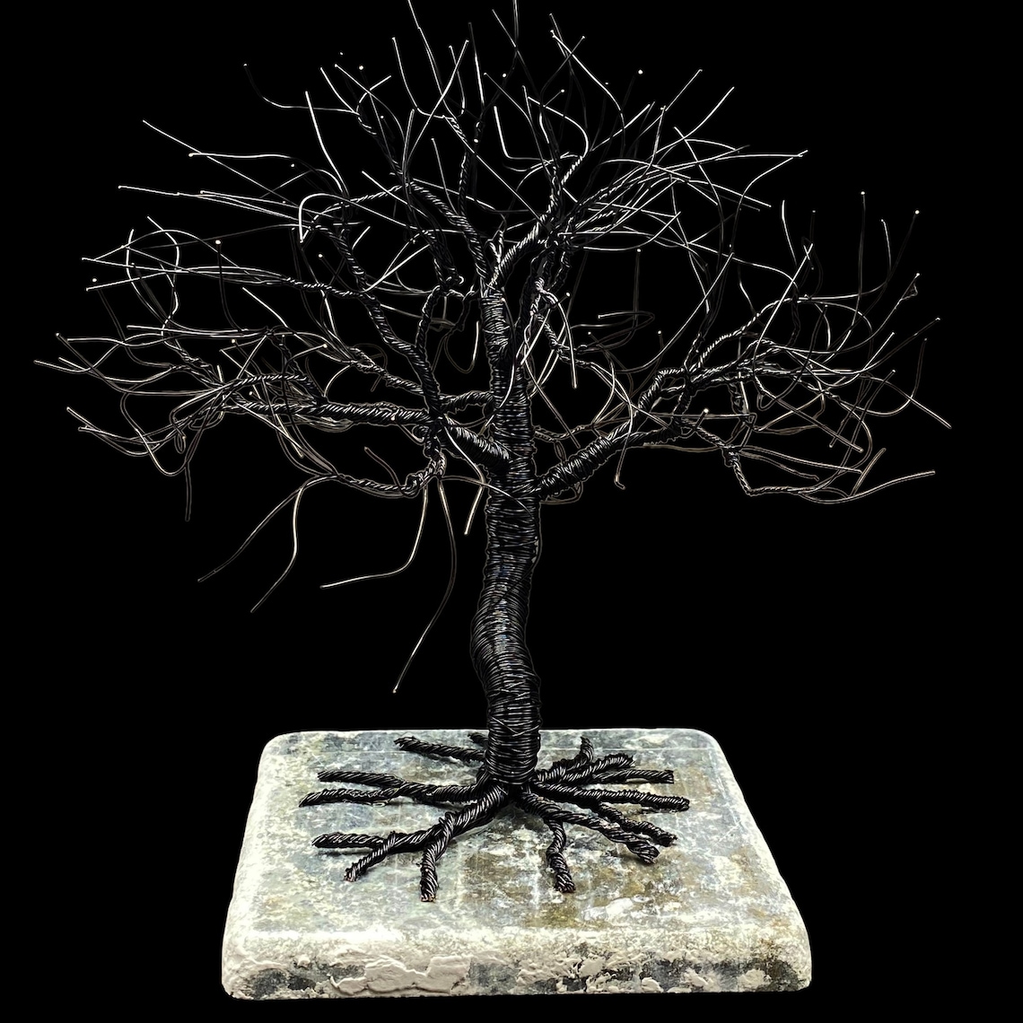 Black Tree Sculpture Black Trail Tree Prayer Tree Tree - Etsy