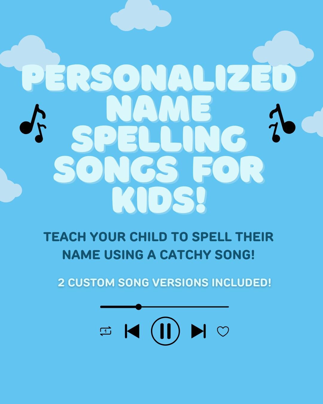 Personalized Name Spelling Song for Kids – Learn How to Spell First or ...
