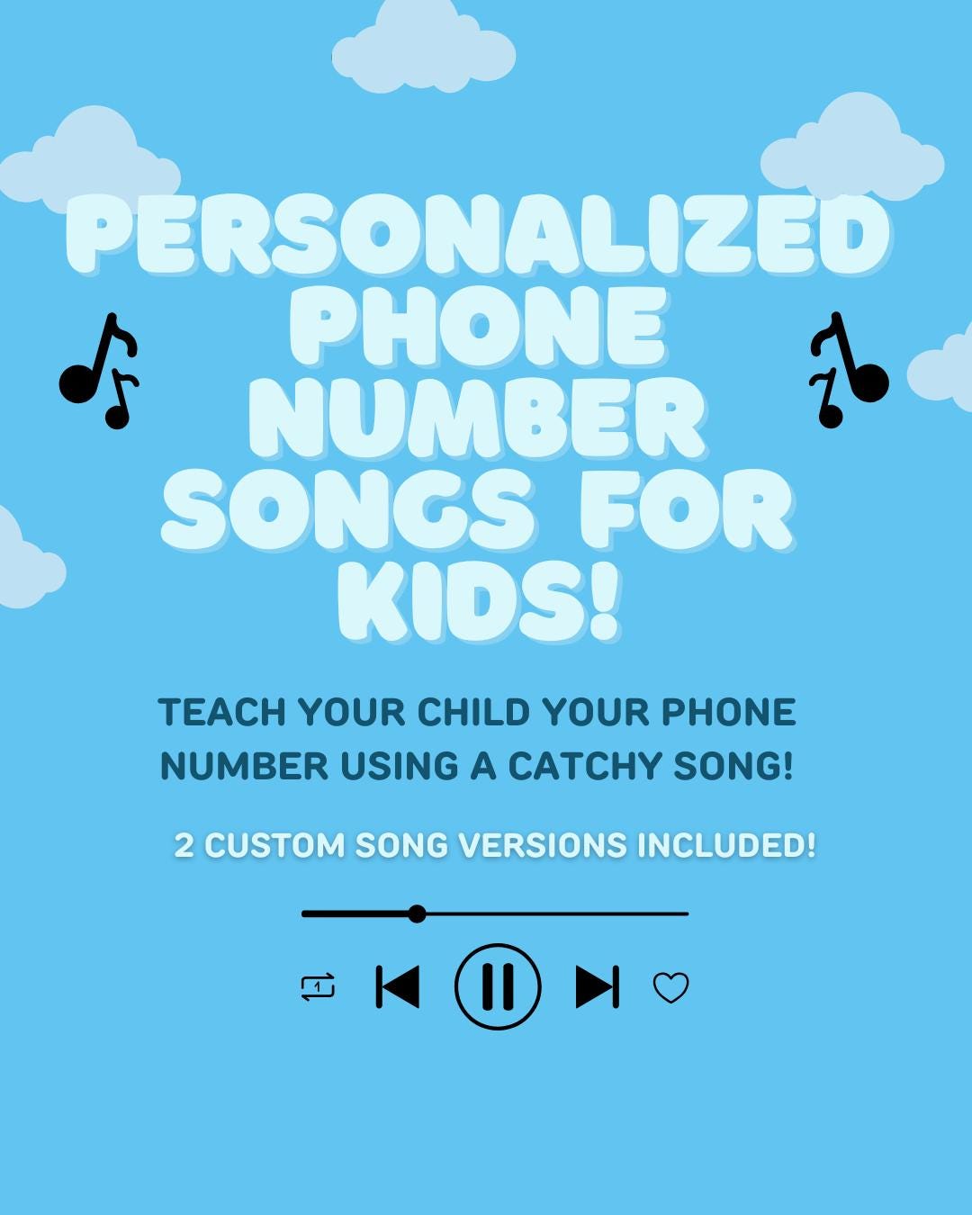 Personalized Phone Number Song for Kids – Learn Parent Telephone Number ...