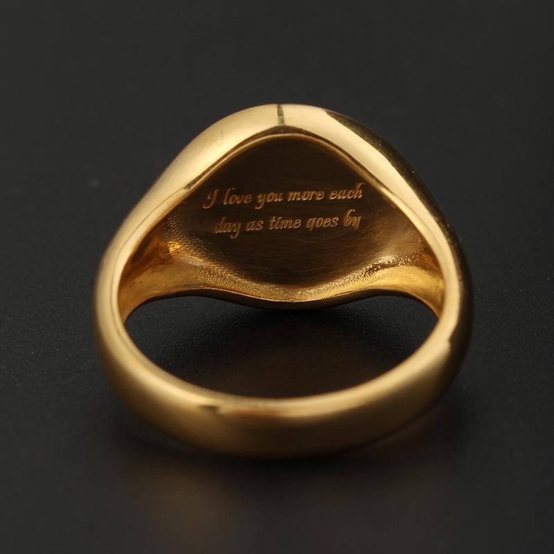 Custom 14K Gold Crane and Cloud Signet Ring, Symbol of Longevity and ...