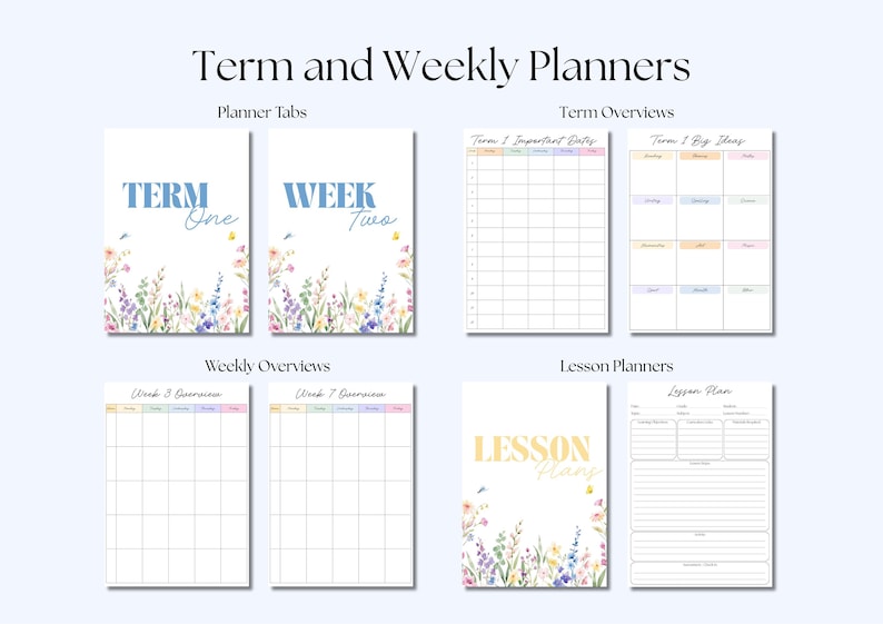2026 2027 Teacher Planner Printable | Pre Service | Lesson Plan ...