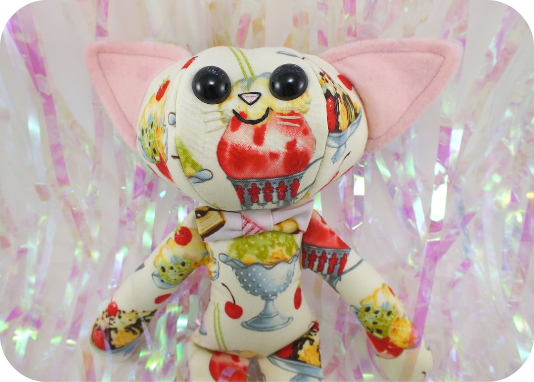 Ice Cream Sundae Cat Plush - Etsy