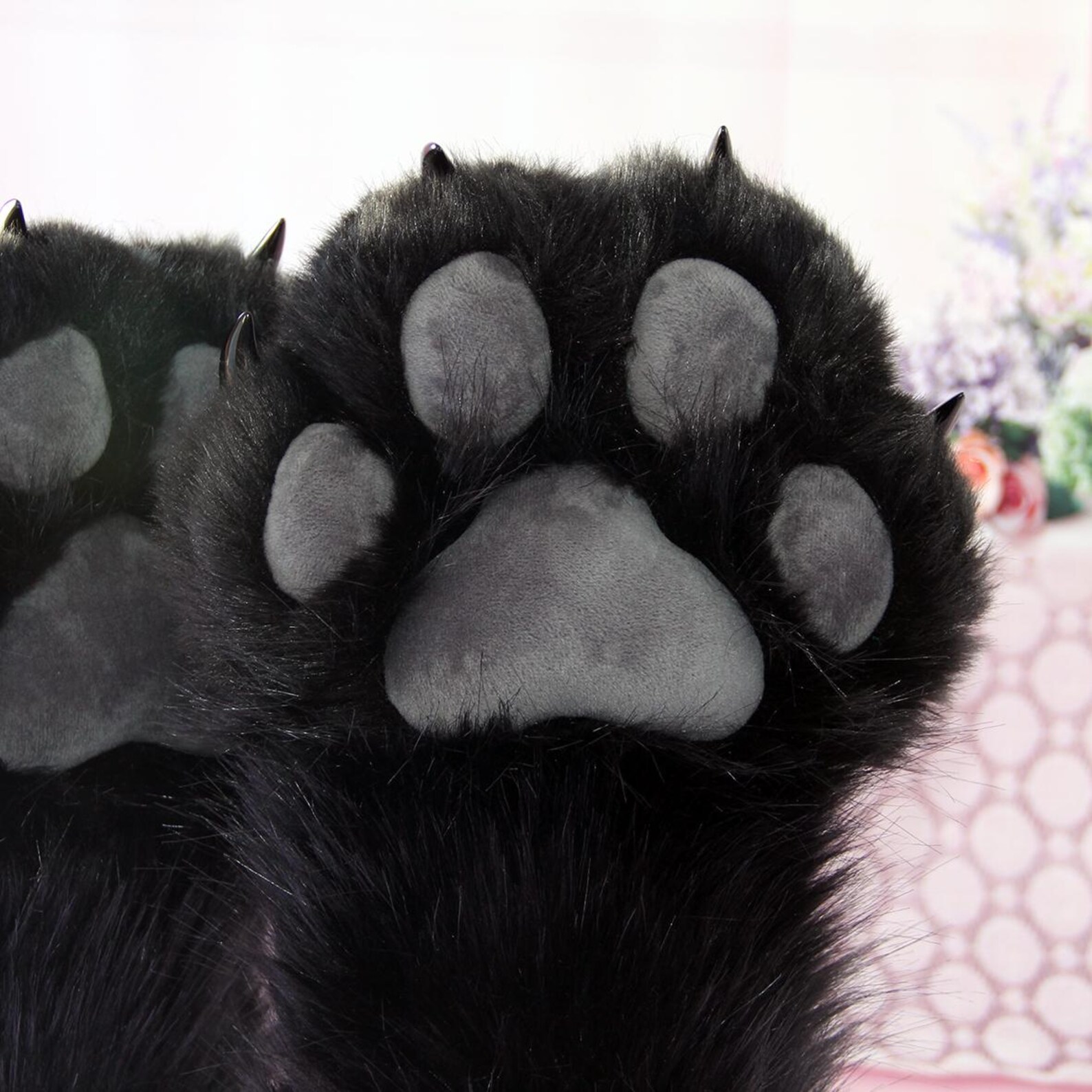 All Black Fursuit Paws: Furry Handpaws, Custom Cat Paws, Canine Paws ...
