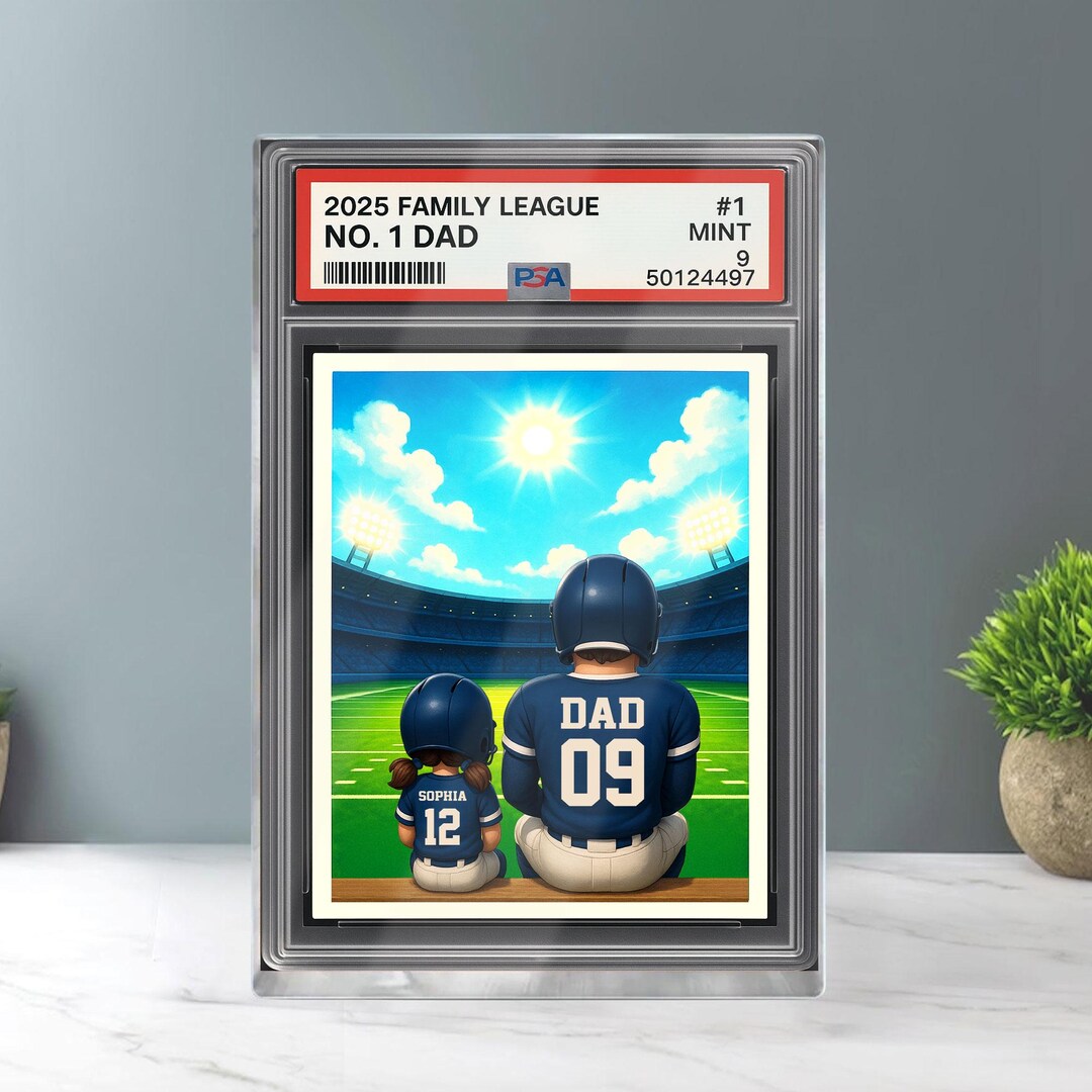 Personalized No.1 Dad Football Trading Card Acrylic Block, Custom ...