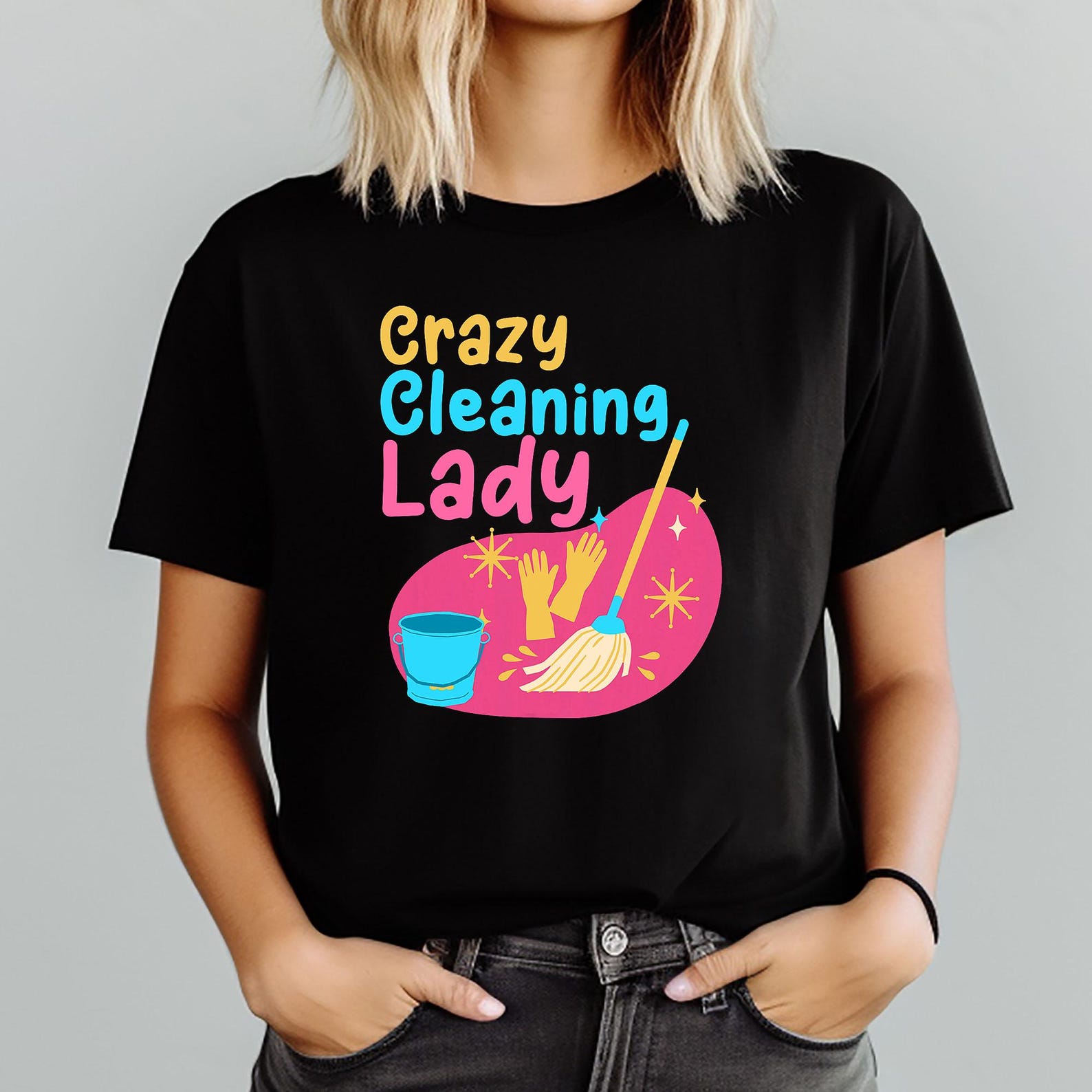 Crazy Cleaning Lady PNG Bundle, Funny Cleaning Quotes PNG, Housekeeping ...