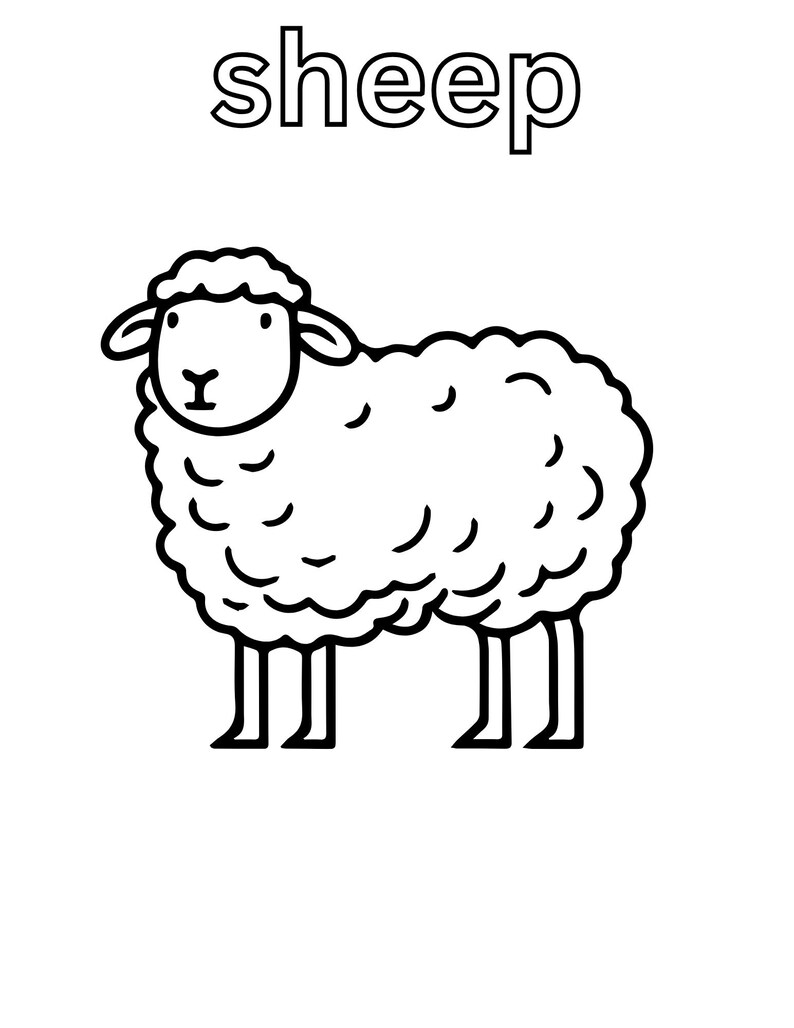 Farm Animals Coloring Pages for Kids | Printable Animal Coloring Book ...