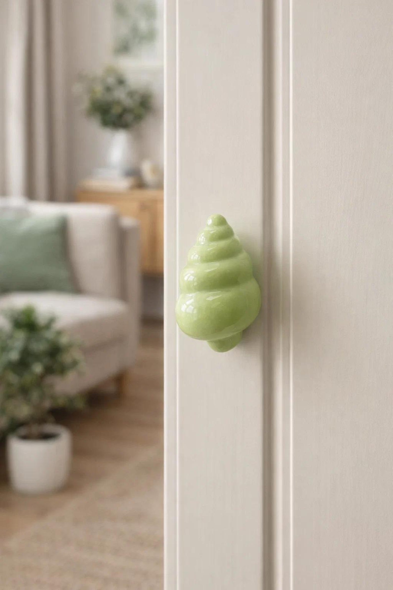 Colorful Conch Ceramic Handle - Cartoon Conch Drawer Handle, Suitable ...