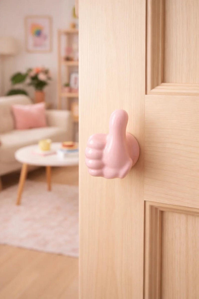 Thumbs up Ceramic Knob | Kids Room, Dopamine Decor - Etsy