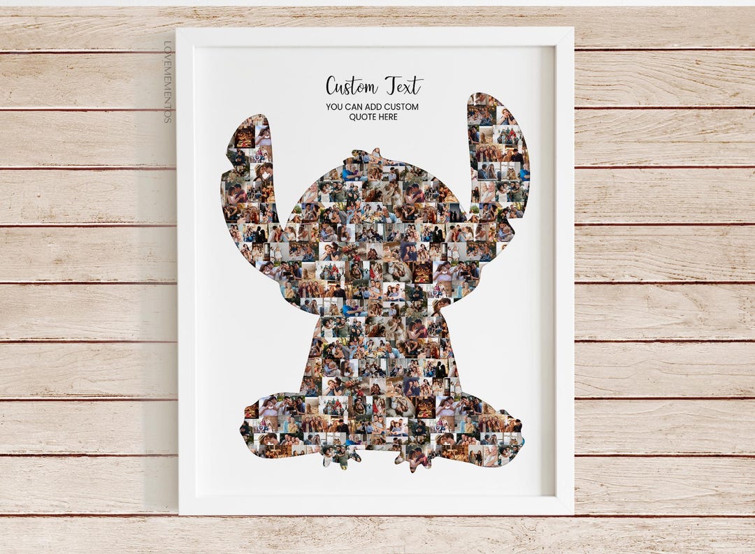 Lilo and Stitch Photo Collage, Custom Lilo & Stitch Birthday Gift Decor ...