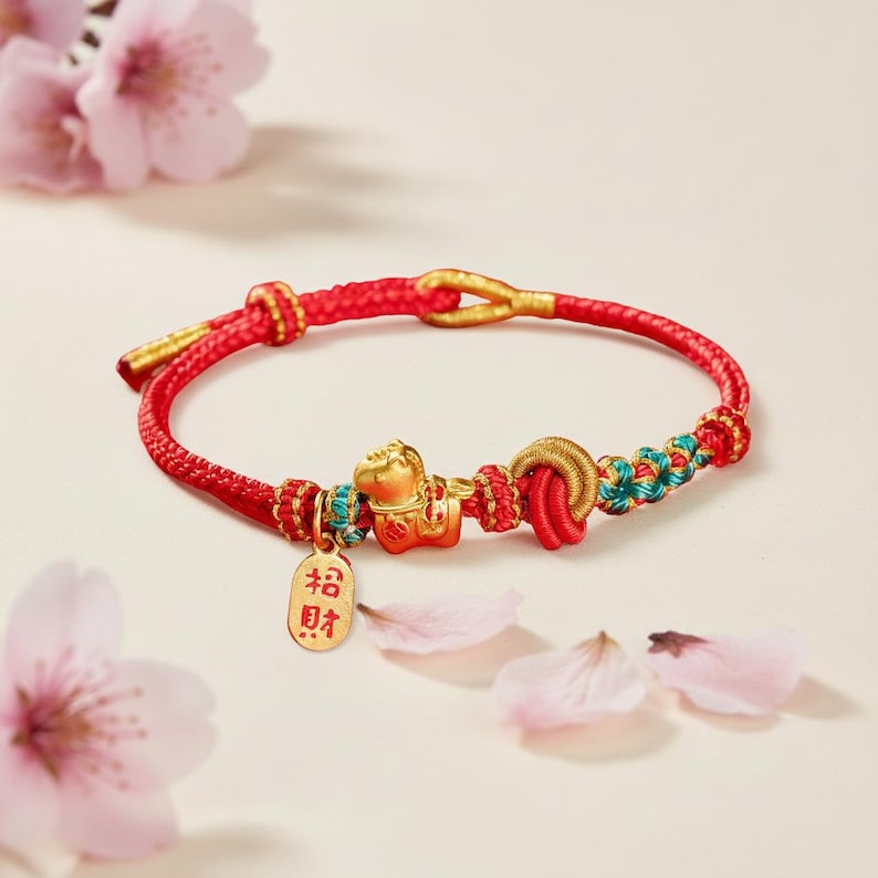 Handmade Lucky Horse Red String Bracelet, Feng Shui Wealth Charm ...
