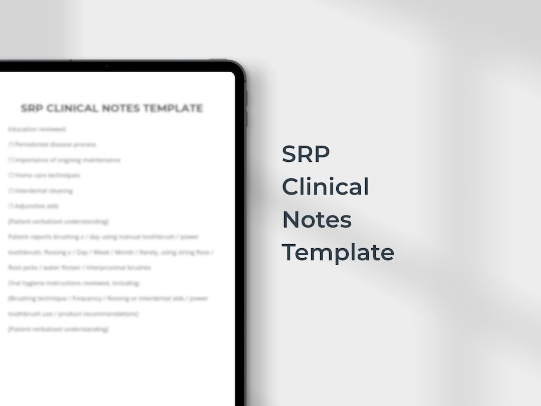SRP Clinical Notes Template for Dental Hygienists | Defensible ...