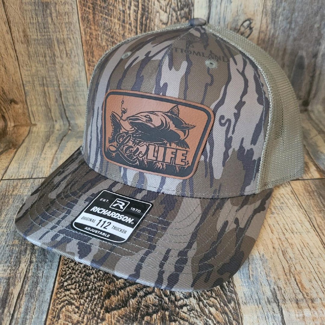 Catfishing Lowlife Patch Hat, Camo 7-panel Mesh Back Trucker Cap ...