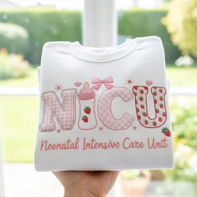 NICU Nurse Embroidery Design, Neonatal Intensive Care Unit Digital File ...