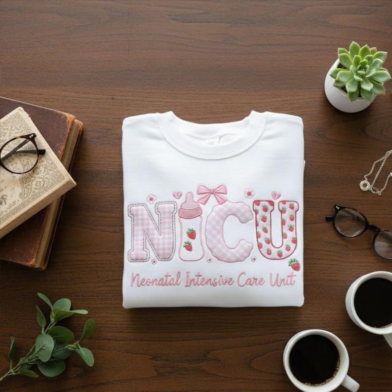 NICU Nurse Embroidery Design, Neonatal Intensive Care Unit Digital File ...