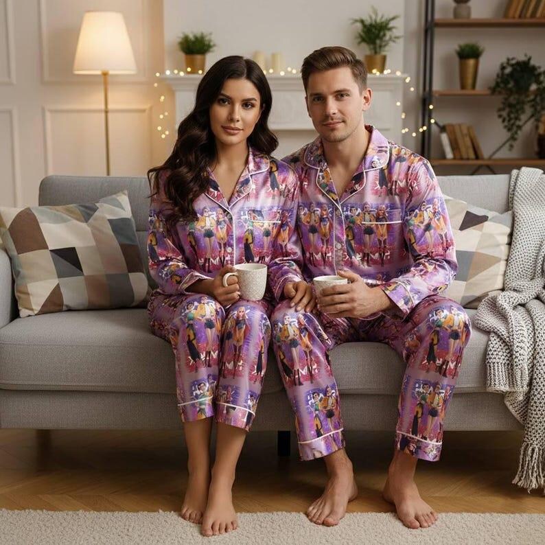 Huntrix Kpop Demon Hunters Satin Pajamas Set, Girl Group K-pop ...