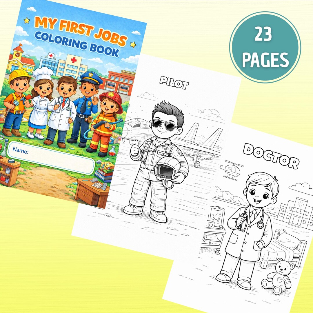 MY_FIRST-JOBS-COLORING _BOOK - Etsy