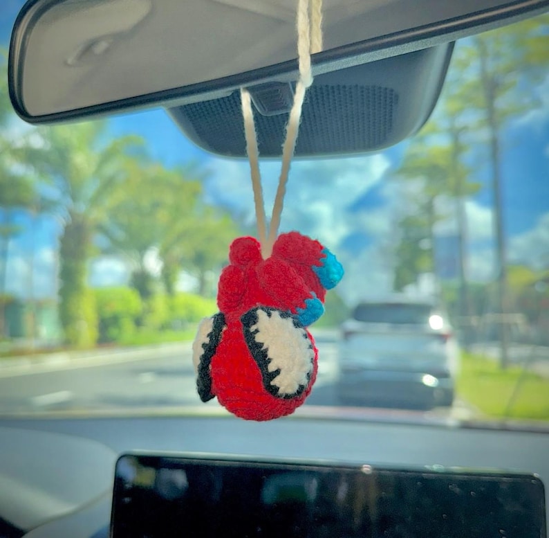 Spider-man Crochet Car Stuff, Handmade Superhero Keychain, Unique ...