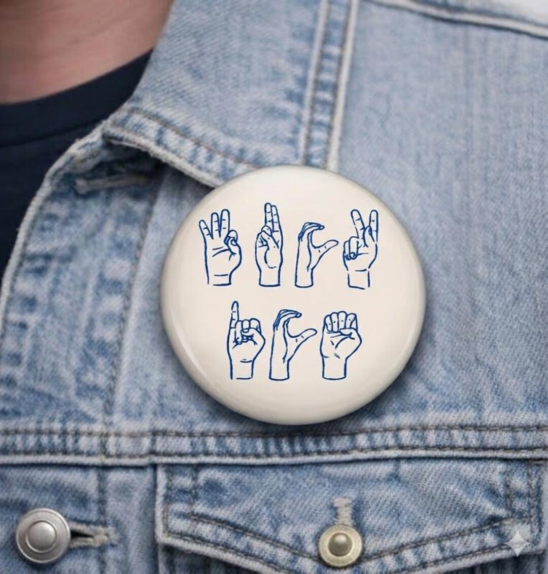 F*ck ICE Hand Sign Language Anti Trump Pin Buttons, Abolish ICE Pin, No ...