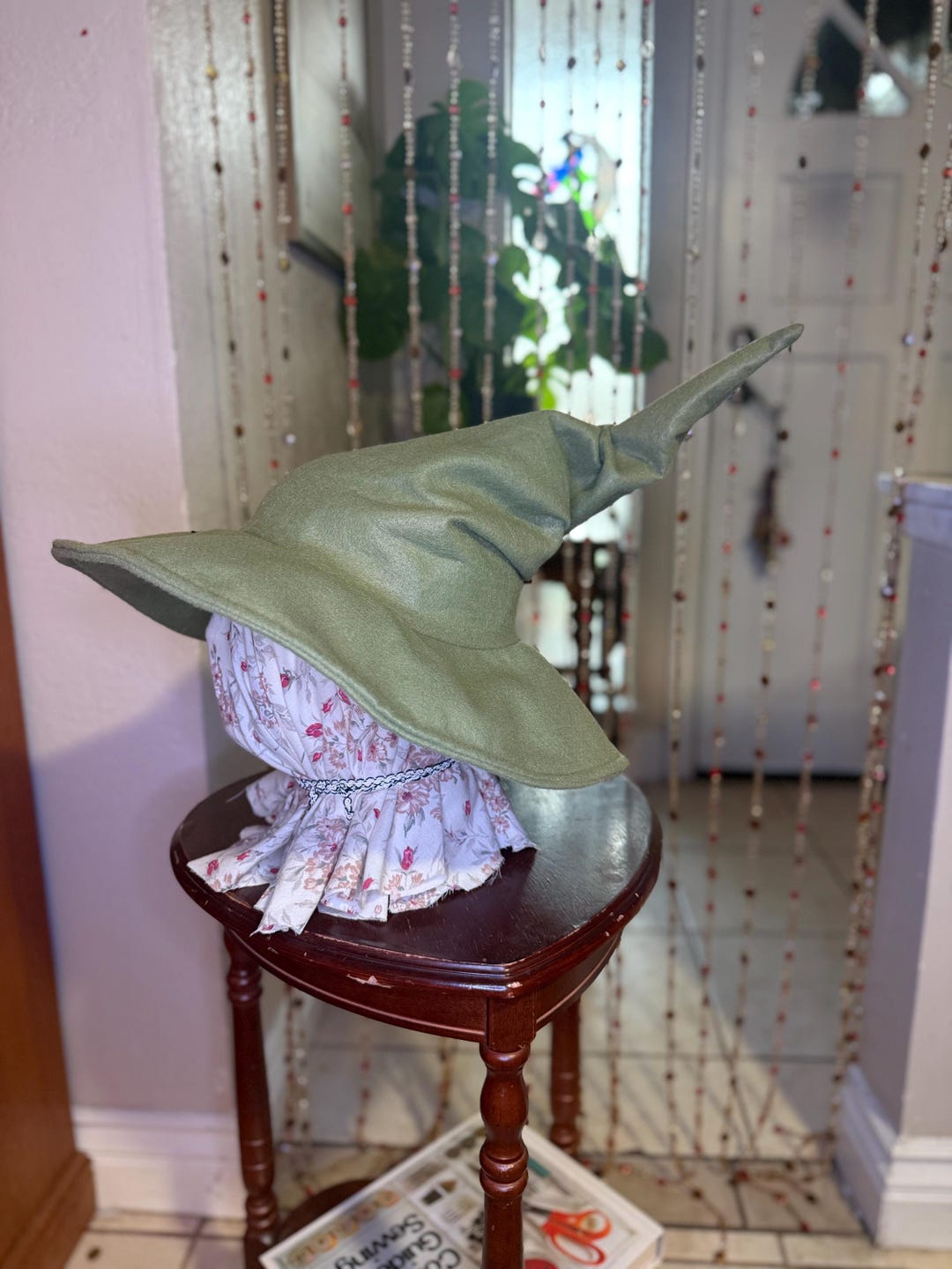 Sage Green Felt Large Brim Wizard Witch or Mage Hat - Etsy