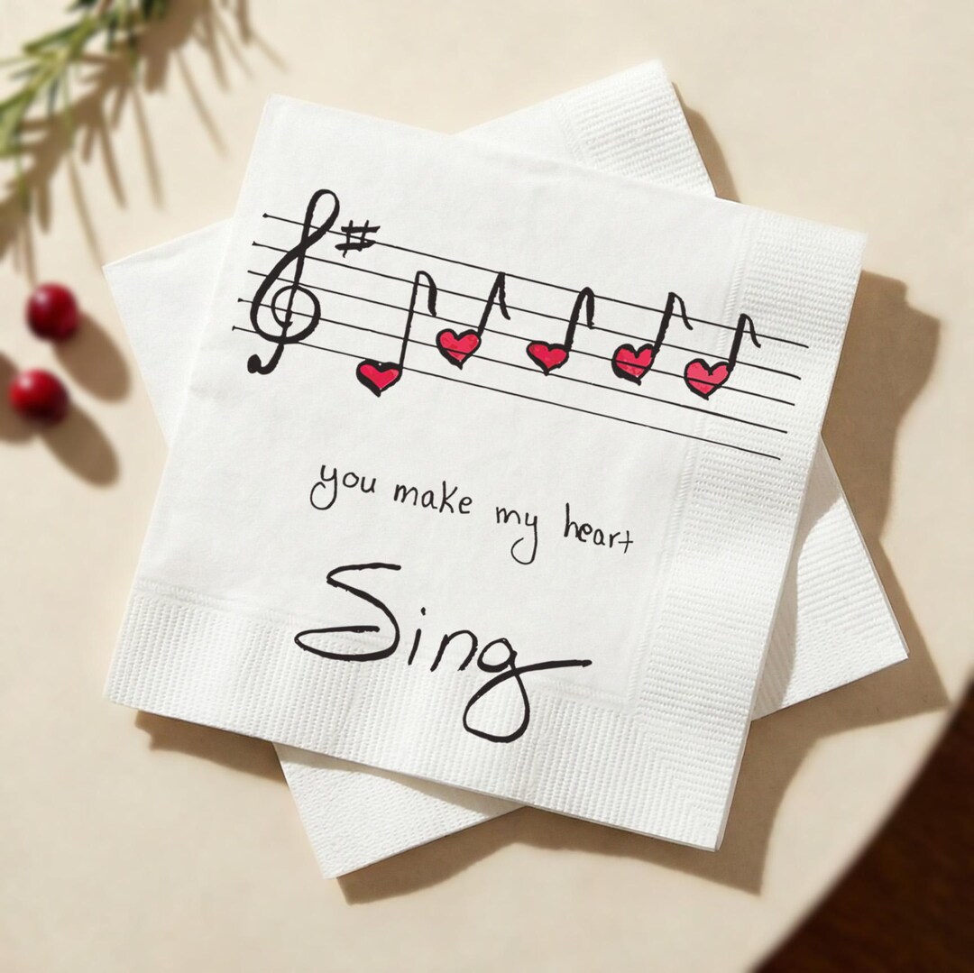 Custom Handwriting Cocktail Napkins, Personalized Napkins Printed From ...