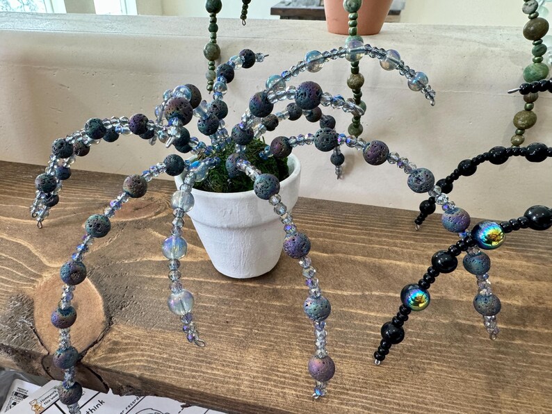 Lava and Glass Beaded Forever Succulent, Faux Plant, Sting of Pearls ...