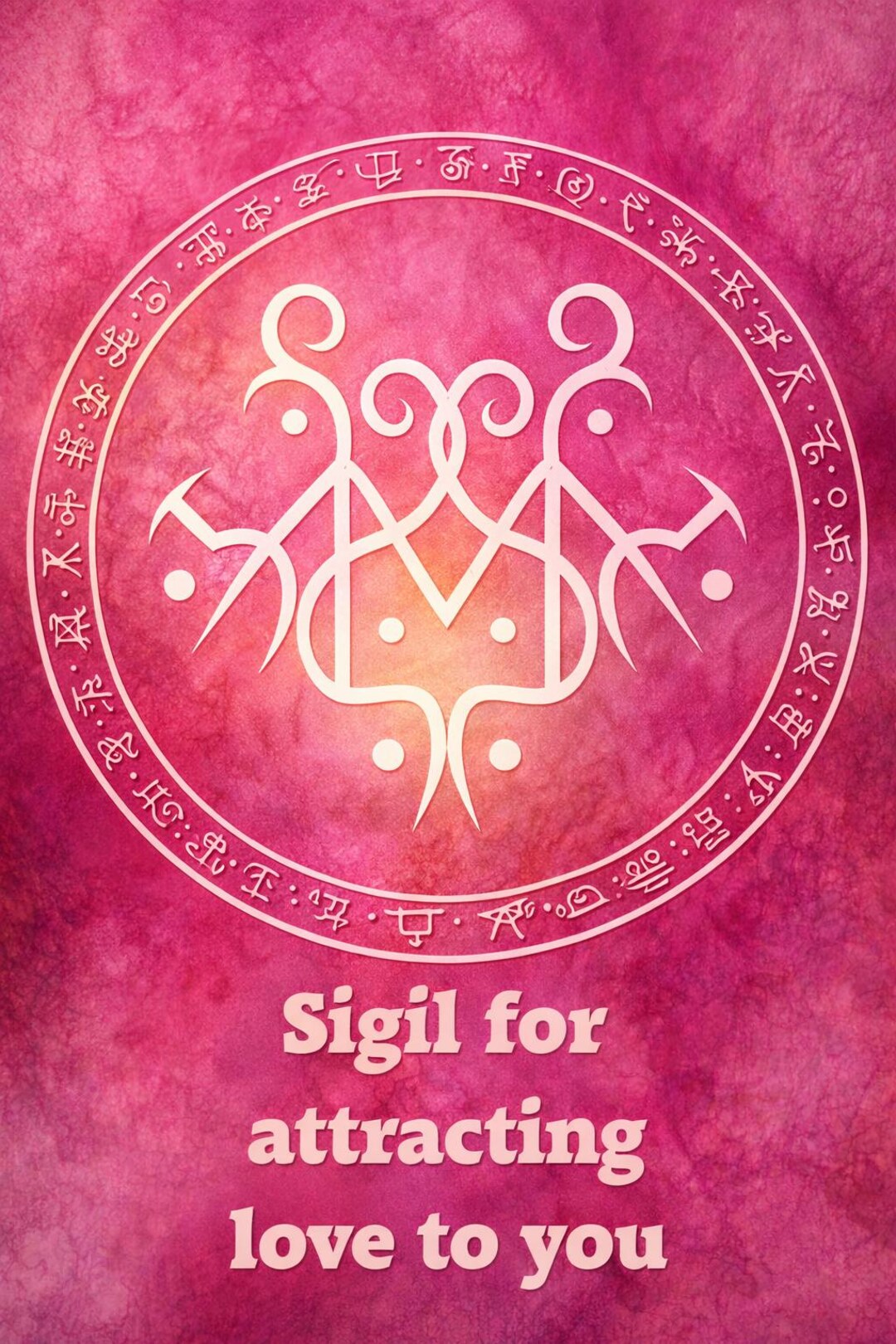 Love Attraction Sigil Art Set, Pink Mystical Sigil Bundle,gothic ...