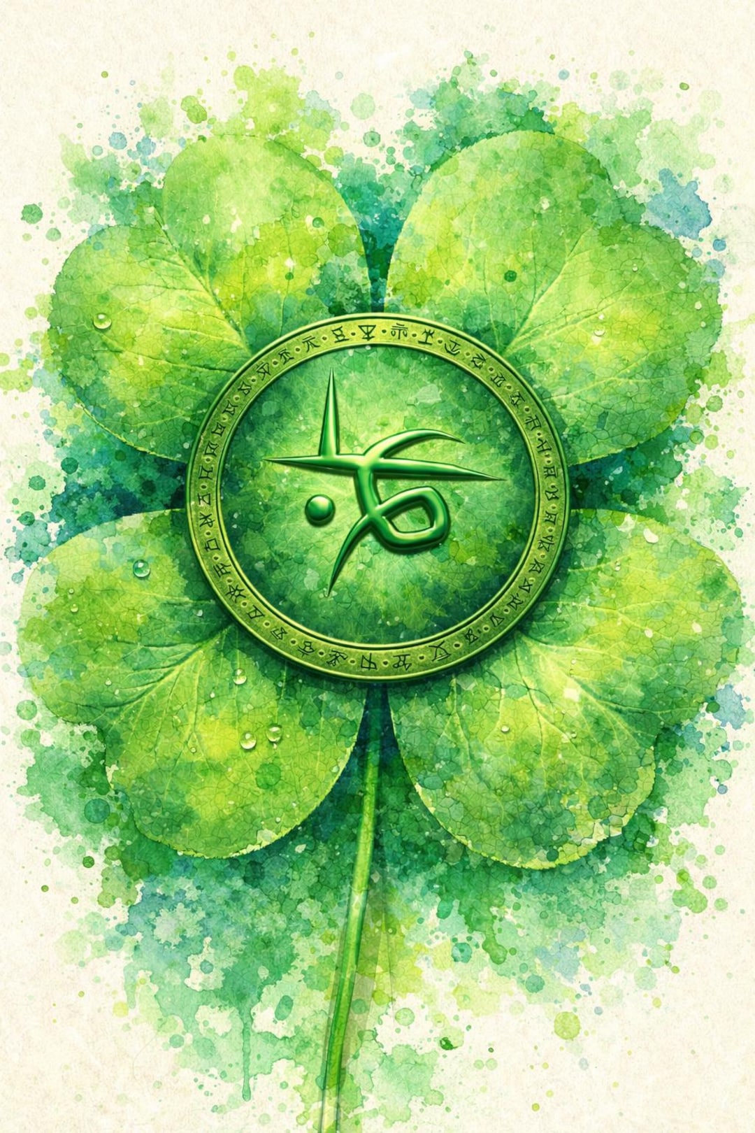 Good Luck Sigil Mobile Wallpaper: 9 Mystic Green & Gold Magical Symbols ...