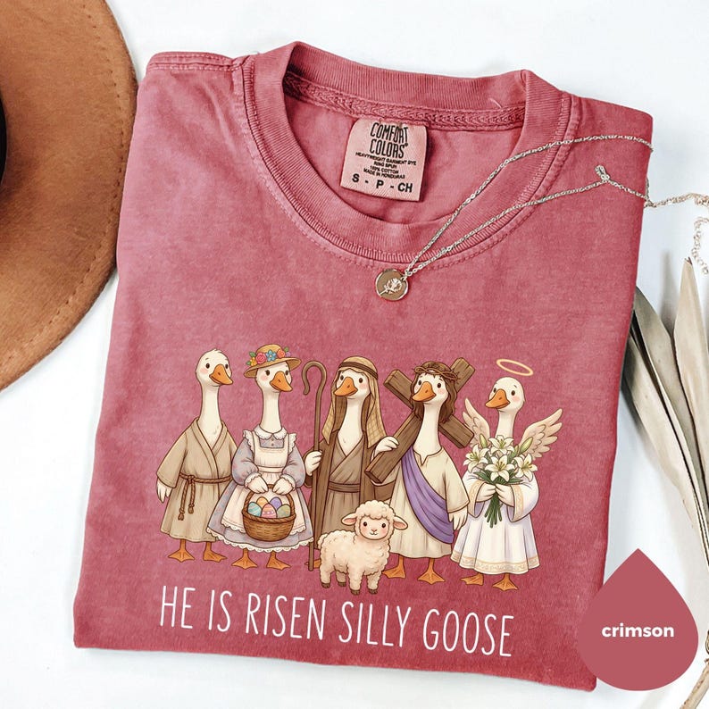 Comfort Colors® He is Risen Silly Goose Shirt, Funny Easter Christian ...