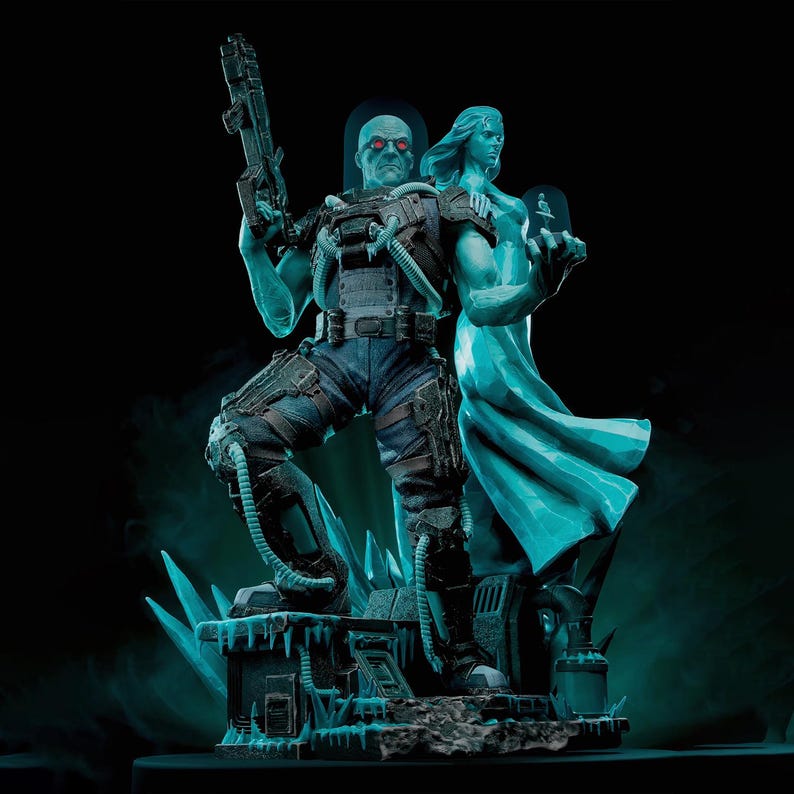 Cryo Soldier Fanart 3D STL Statue | Frozen Base With Rifle and Ice ...